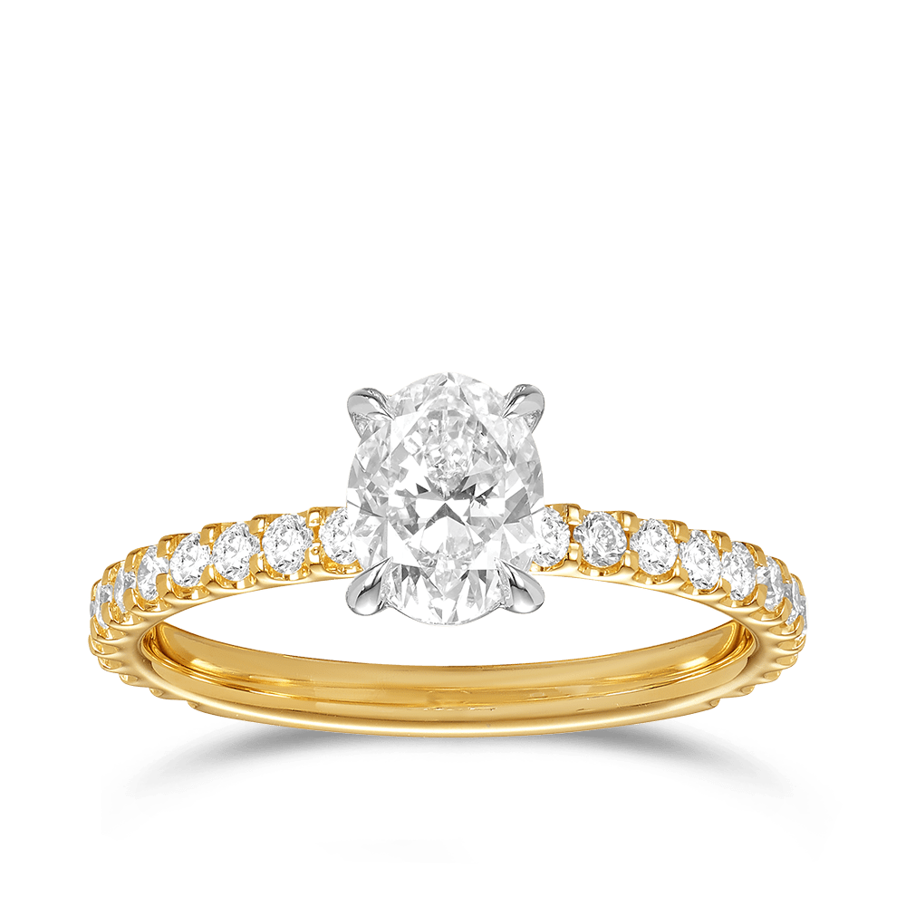 Gold Oval Engagement Rings - Shop 18ct Yellow Gold Engagement Rings ...